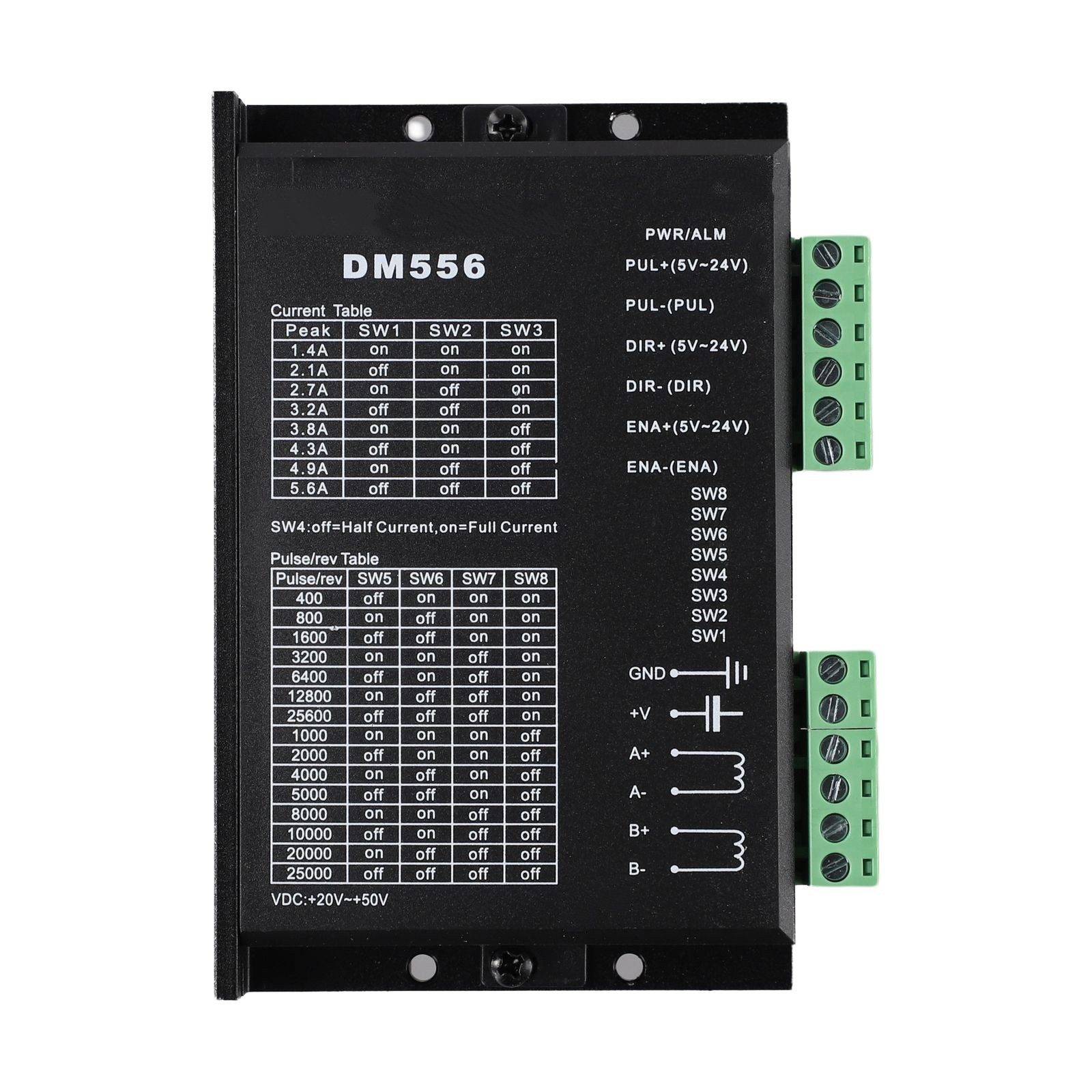 Step Motor Driver DM556 120*80*40 Mm For Stepper Motor For Nema 17/23 0-200KHZ Step Pulse ...