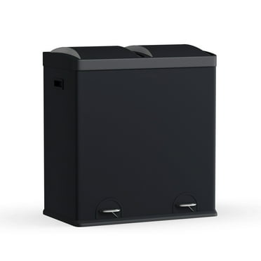 simplehuman 58L/15.3G Stainless Steel Dual Compartment Kitchen Garbage ...