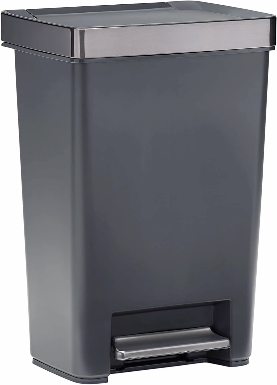 Step-On Trash Can, Charcoal 12.4 Gallon for Kitchen Use - Walmart.com