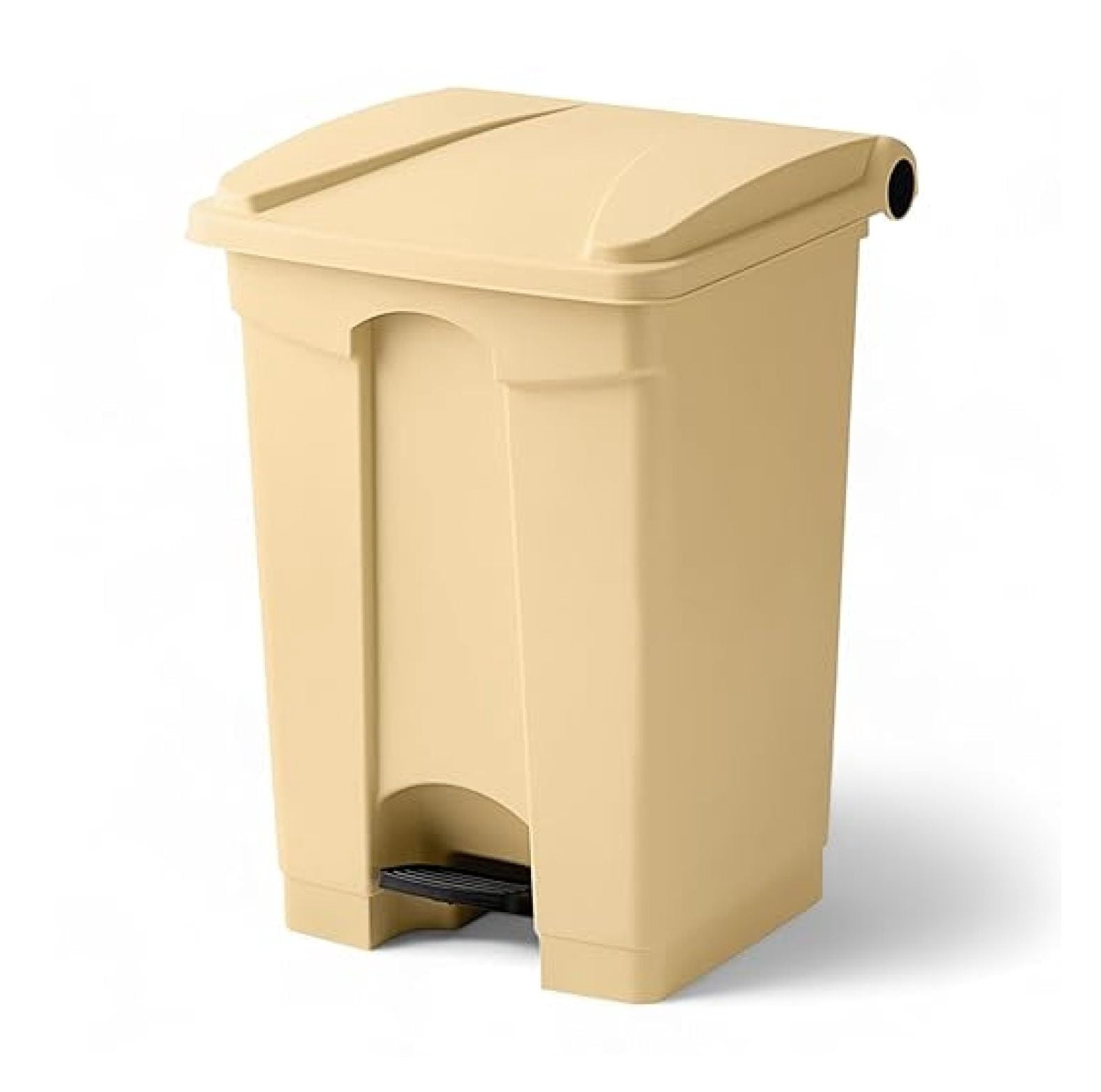 Step-On Trash Can with Lid, Plastic Waste Bin, Foot Pedal Operation ...