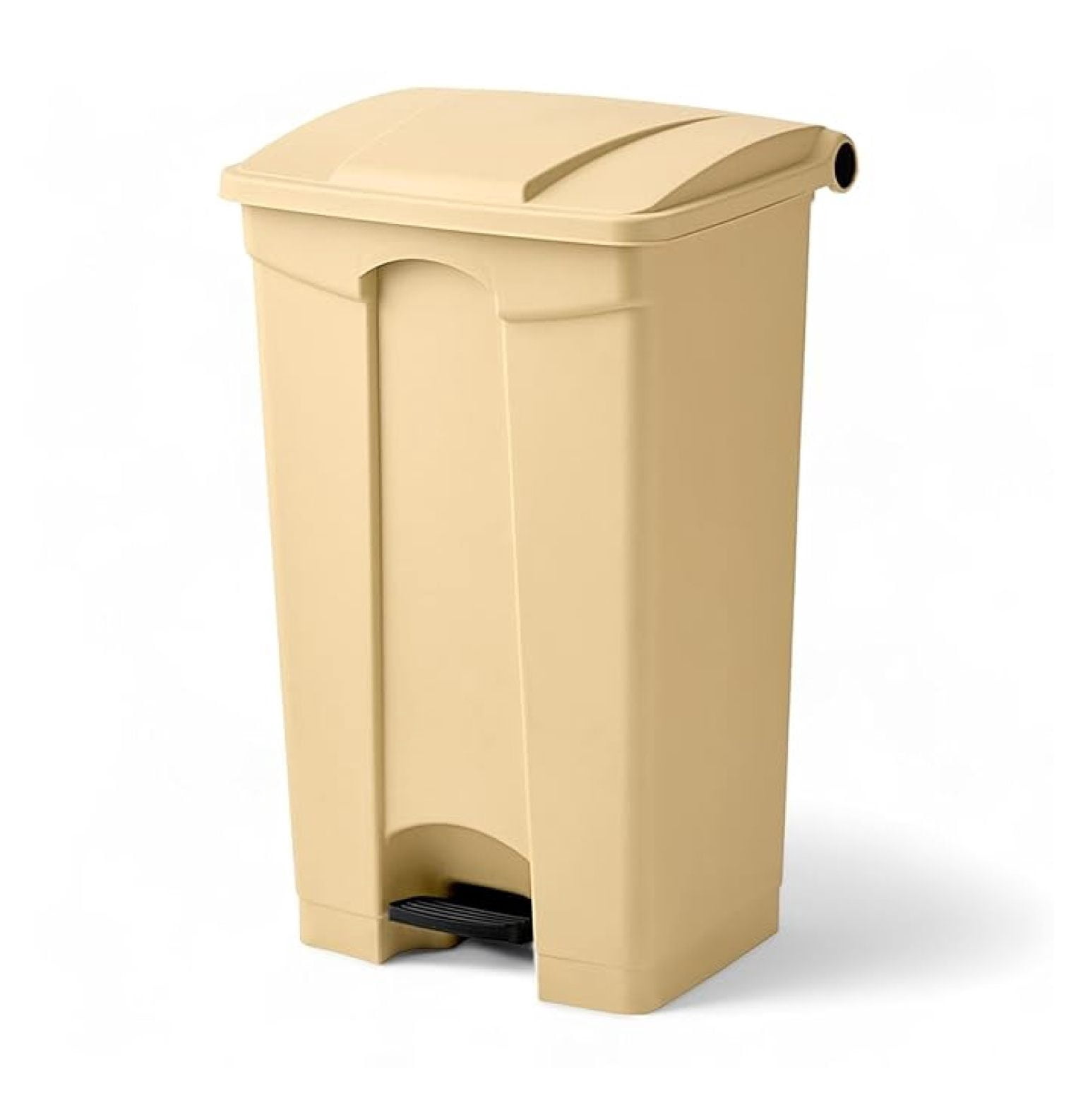 Step-On Trash Can with Lid, Plastic Waste Bin, Foot Pedal Operation ...