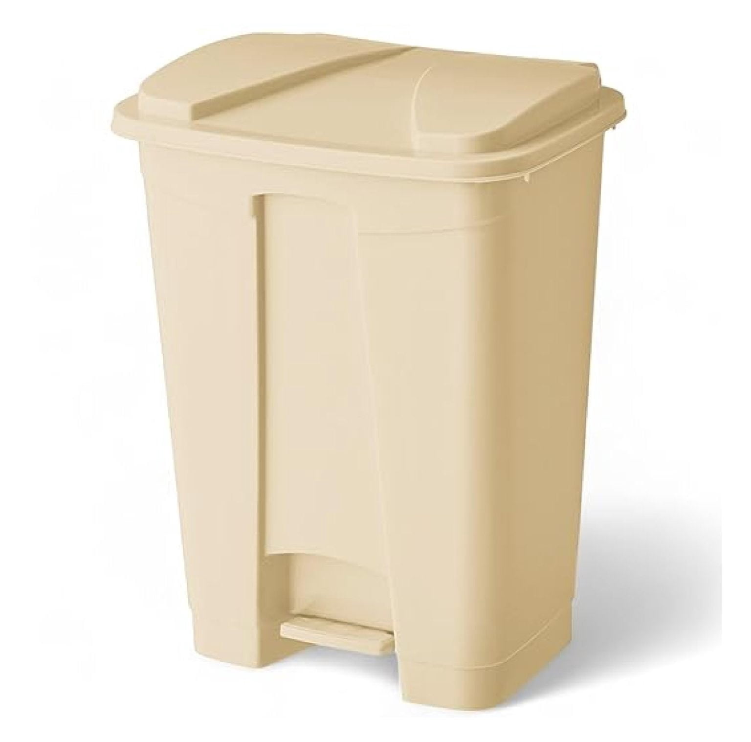 Step-On Trash Can with Lid, Plastic Waste Bin, Foot Pedal Operation ...
