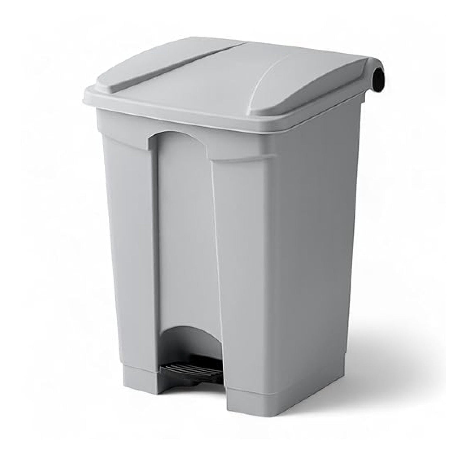Step-On Trash Can with Lid, Plastic Waste Bin, Foot Pedal Operation ...