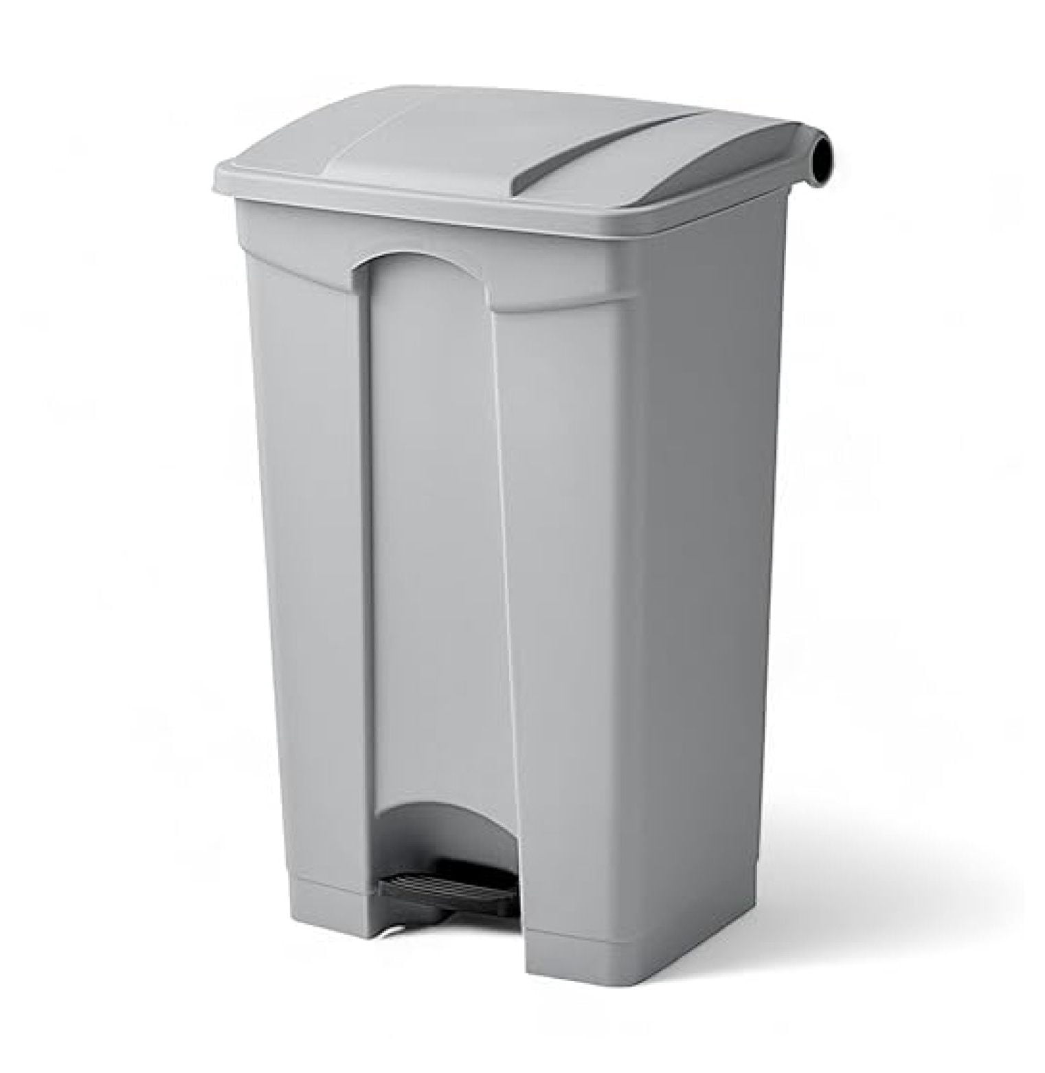 Step-On Trash Can with Lid, Plastic Waste Bin, Foot Pedal Operation ...