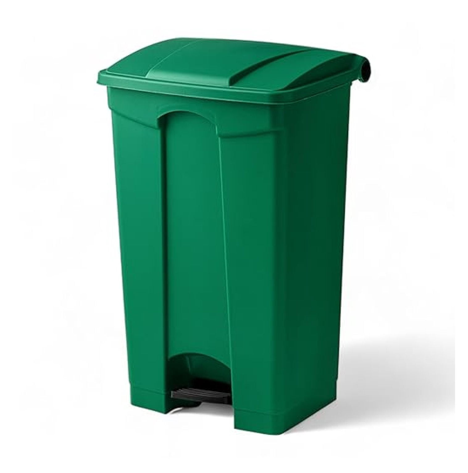 Step-On Trash Can with Lid, Plastic Waste Bin, Foot Pedal Operation ...