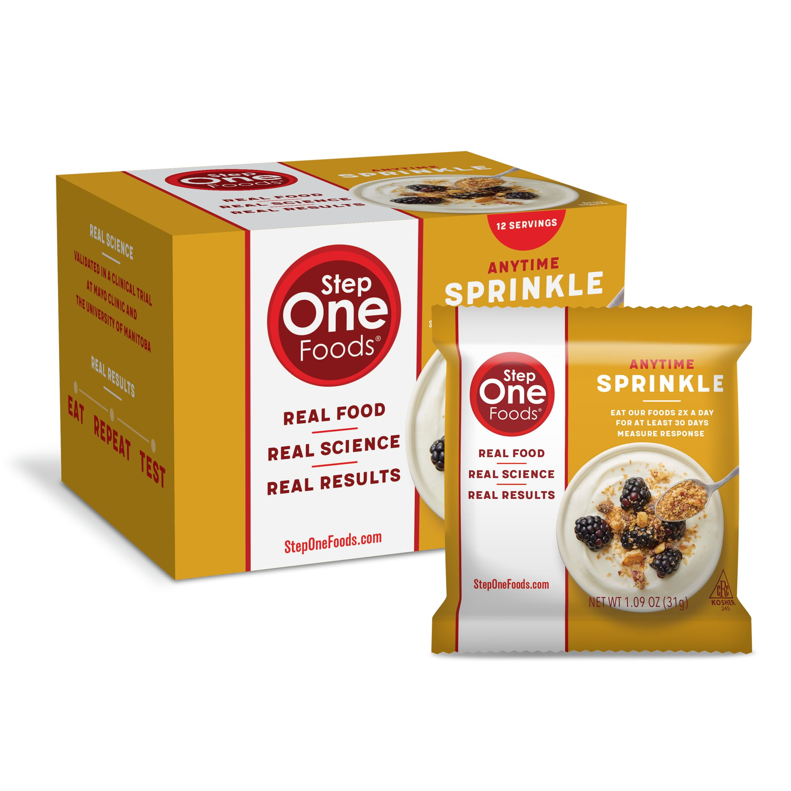 Step One Foods Anytime Sprinkle, Heart Healthy MDH1Snack Plant Sterols ...