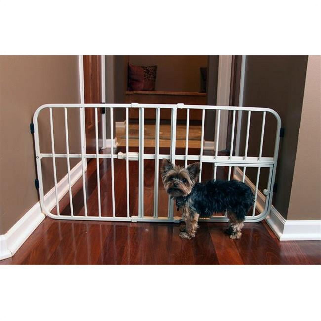 Step Over Small Expandable Metal Pet Gate, Beige - Walmart.com