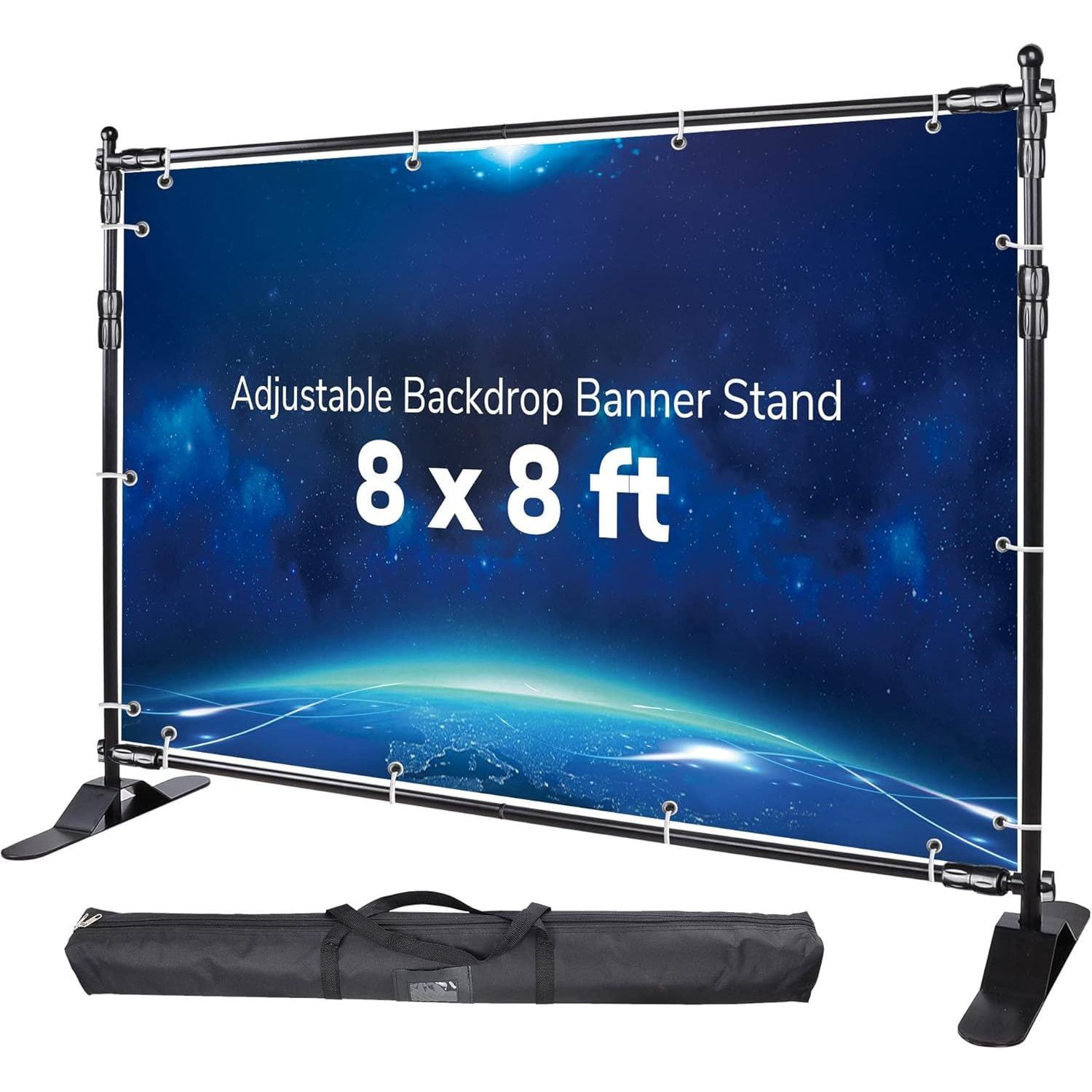 Step and Repeat Display Backdrop Banner Stand 8' x 8' Adjustable ...