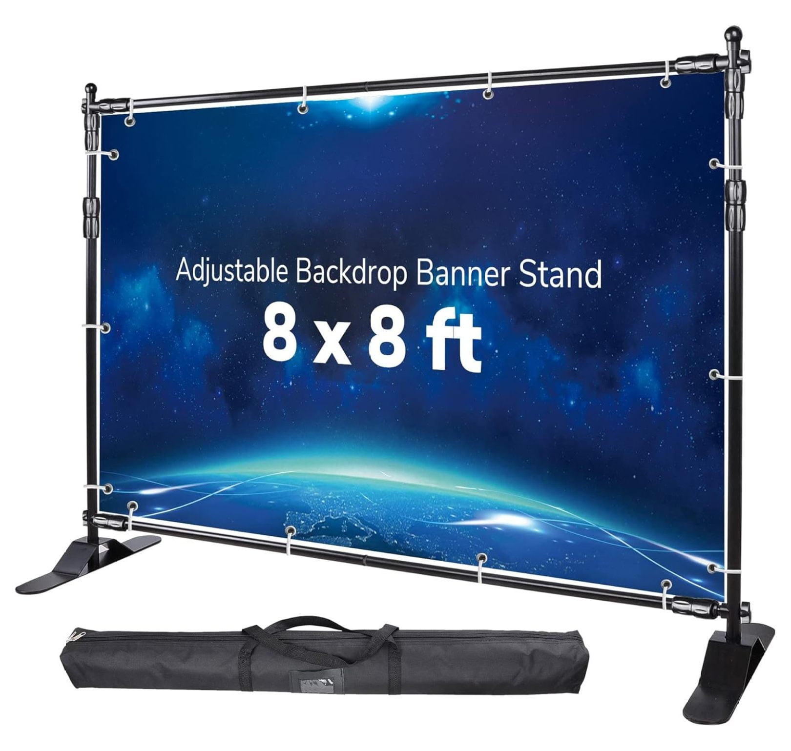 Step and Repeat Display Backdrop Banner Stand 8' x 8' Adjustable ...