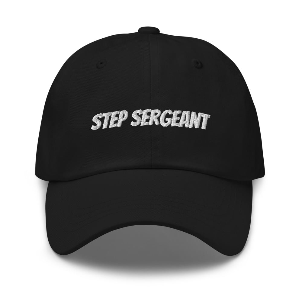 Step Sergeant Classic Dad Hat- Embroidery (Black) - Walmart.com