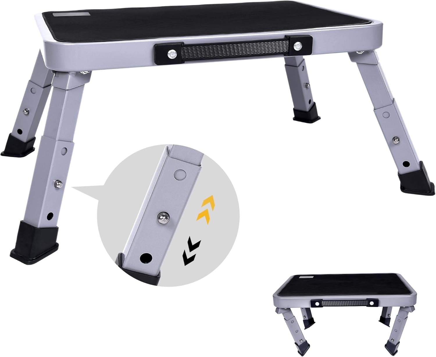Step Stool, Adjustable Folding Step Stools for Adults and Seniors ...