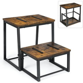Classic Amish Reclaimed Wood Two-Step Stair / Step Stool. Natural ...