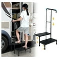 Step Stool with Handle Adjustable 2 Step Platform SUV Car Camper Steps ...