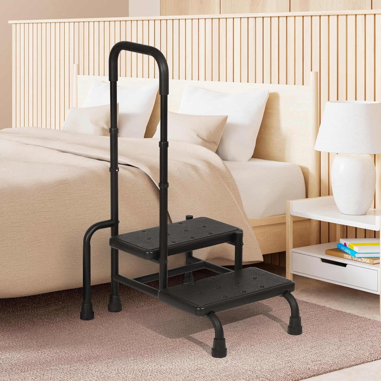 Step Stool with Handle, Medical 2 Step Stool for Elderly with ...