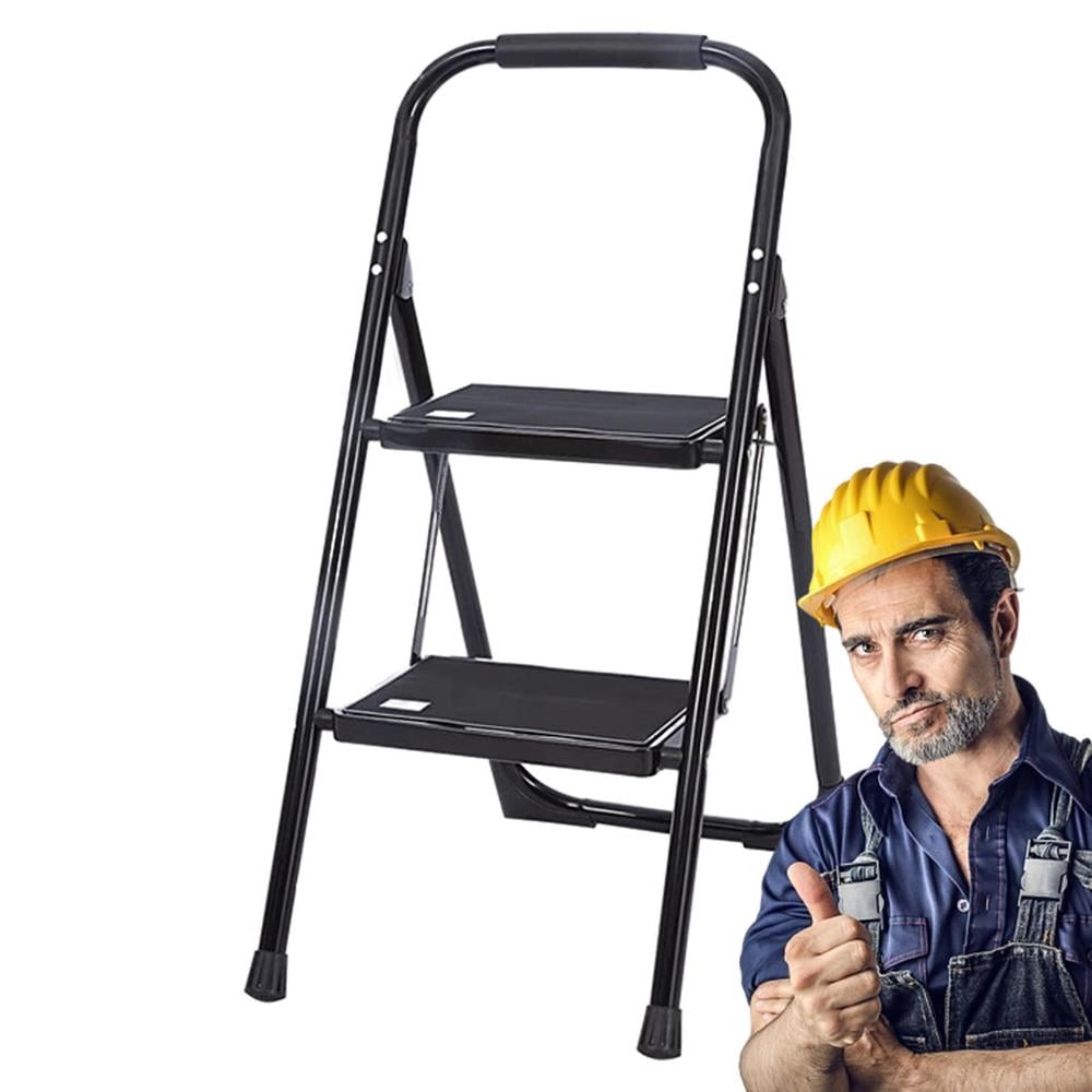 Step Stool Ladder 4pcs- 2-Steps Ladder Stool with Handrails - Automatic ...