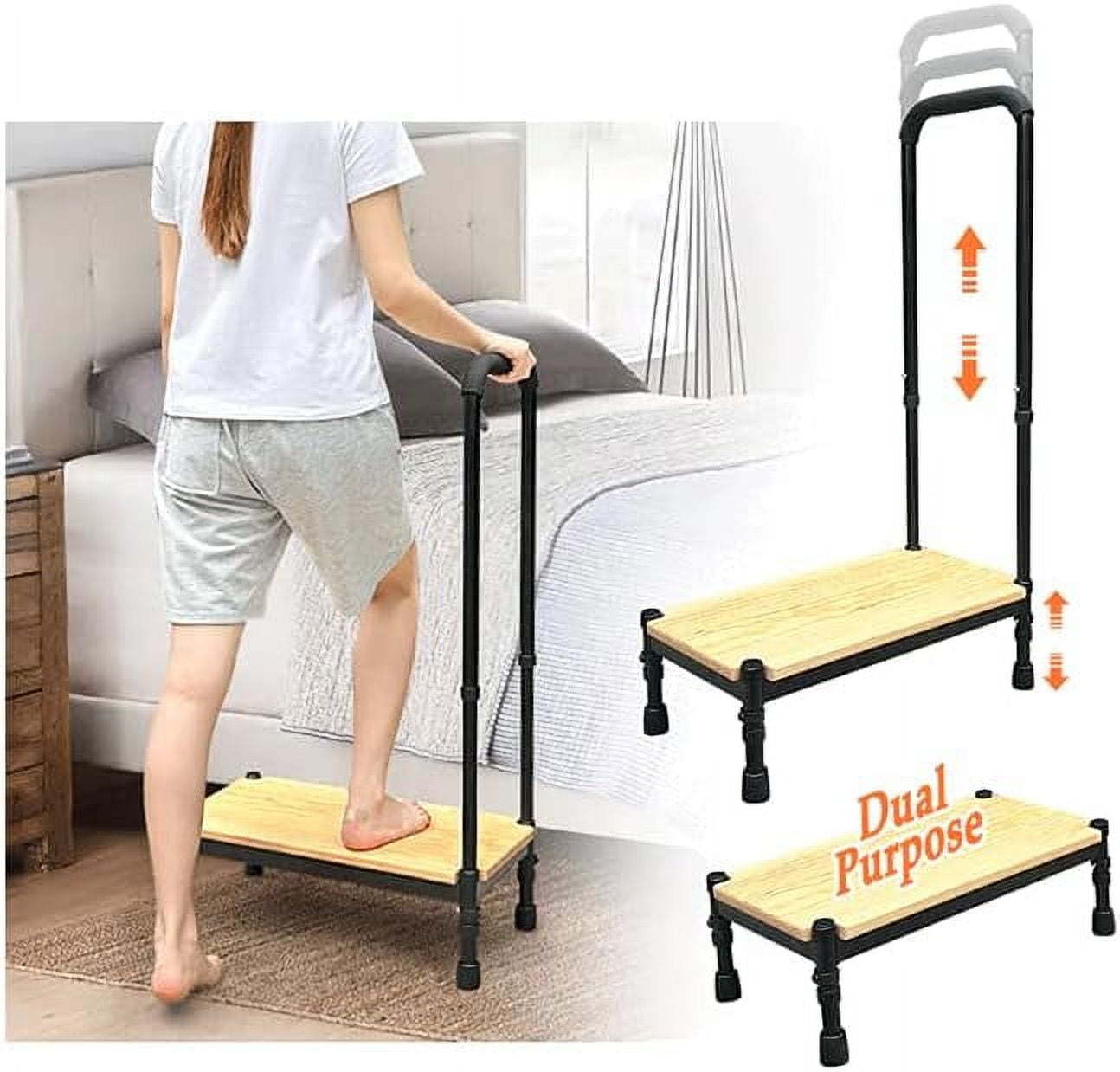 Step Stool Medical with Handle for High Beds Adults Elderly Stepping ...