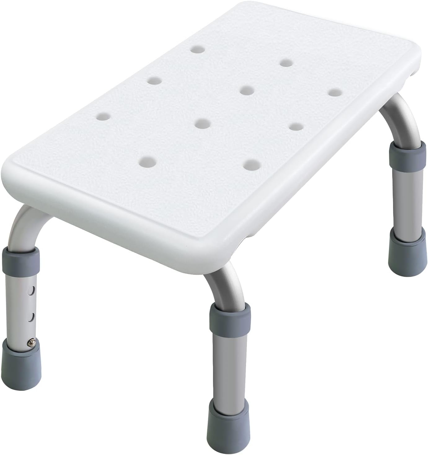 Step Stool with Non-Skid Platform, No Assembly Rubber Fee Adjustable ...