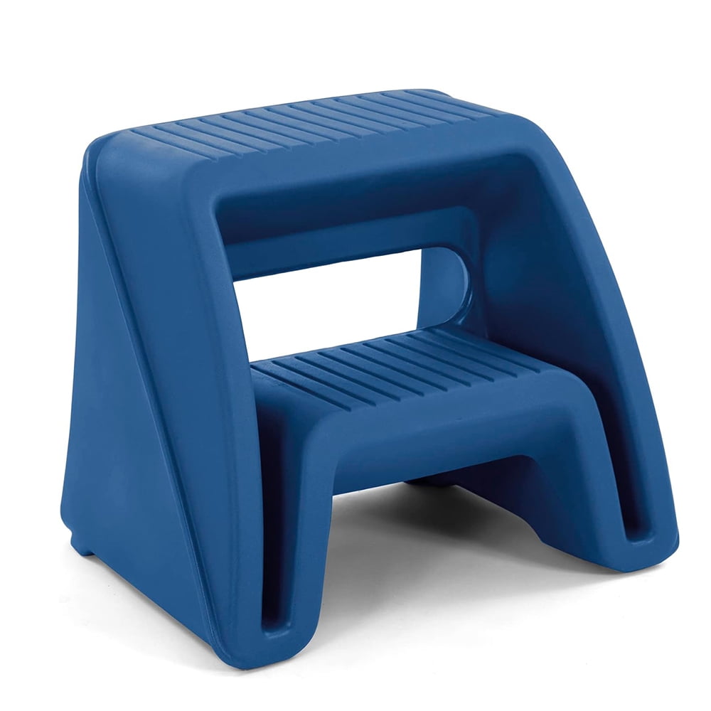 Step Stool, Plastic Two-Step Stool Seat with Wide Grooves and Molded-in ...