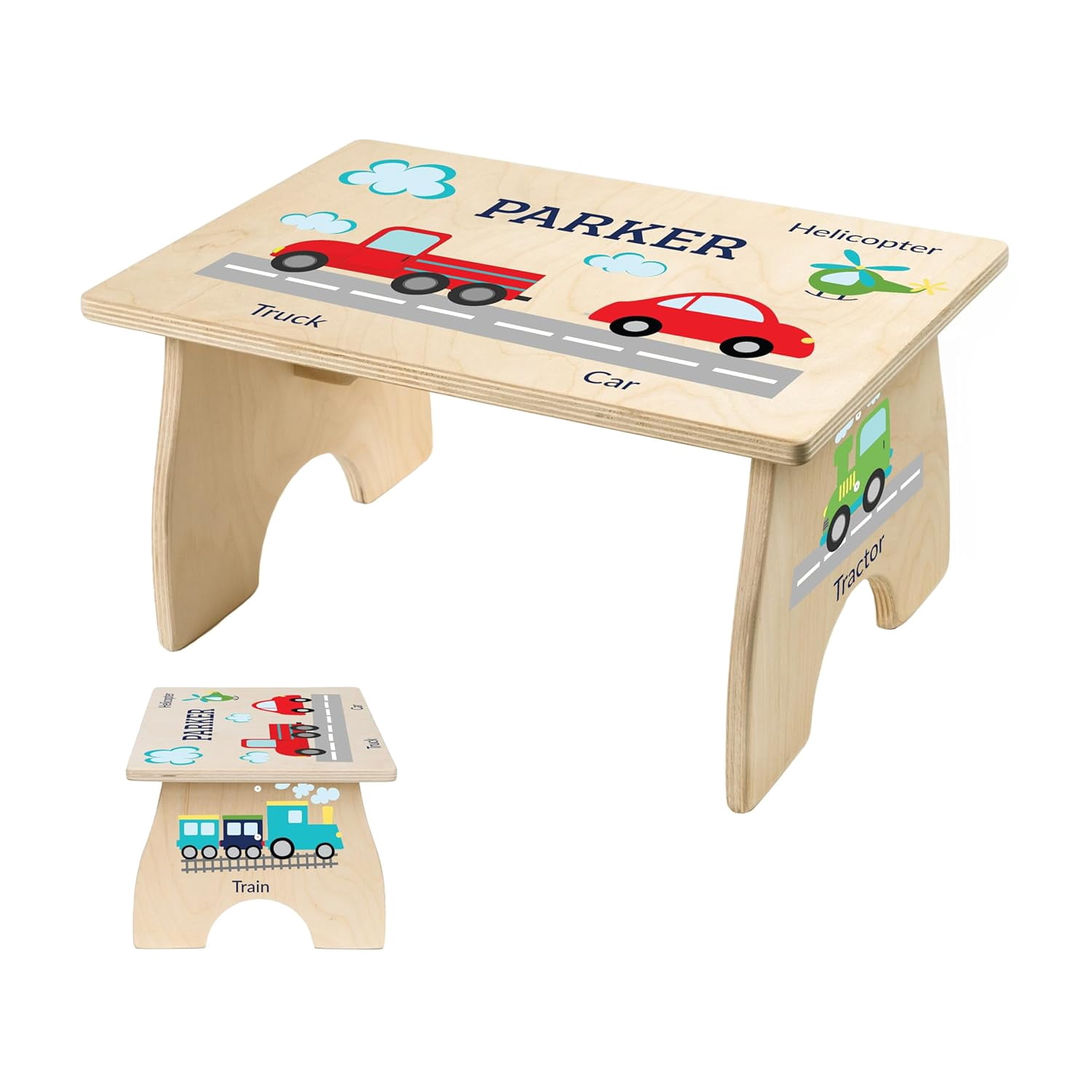 Step Stool for Toddlers- Personalized Wood Kids Step Stool with Name ...