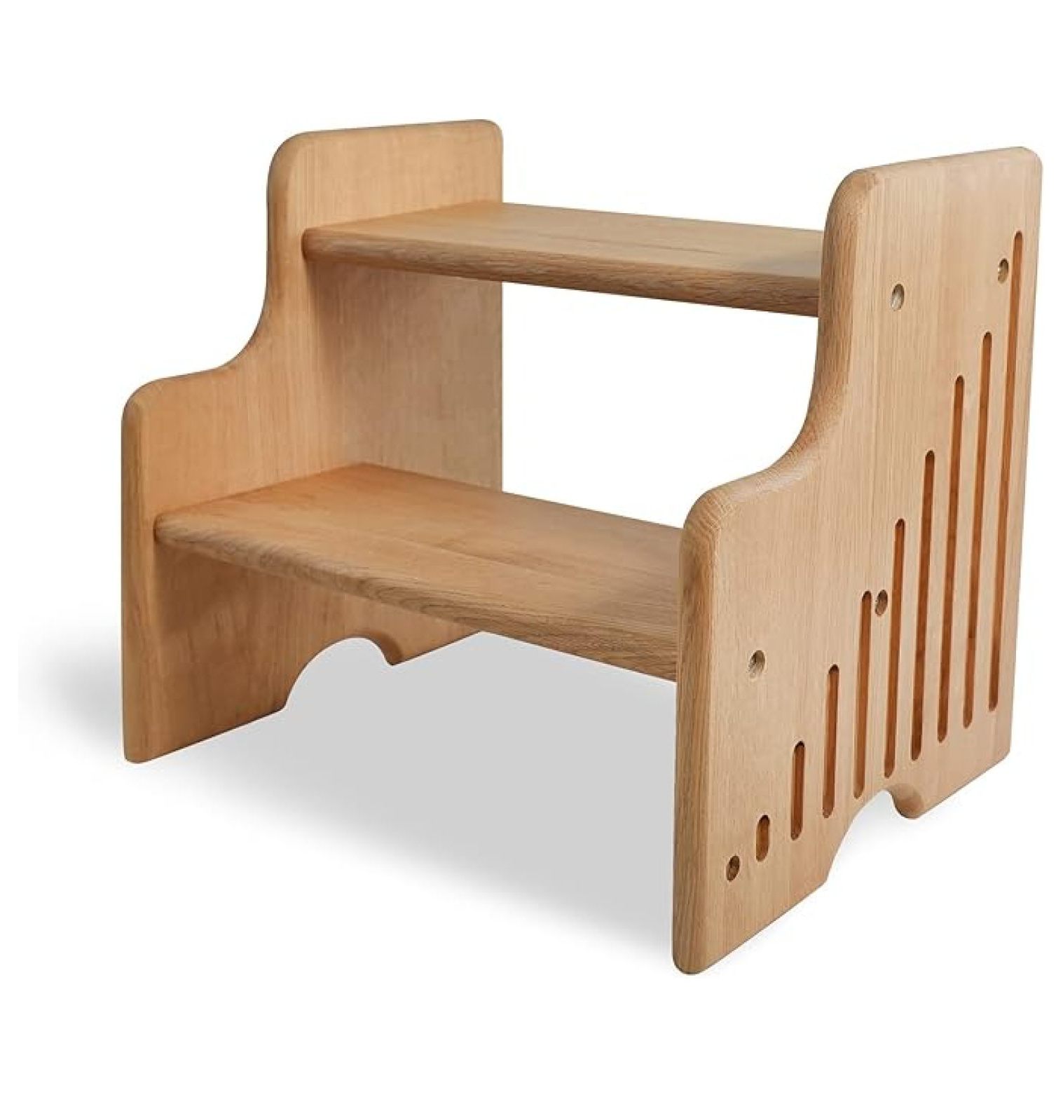 Step Stool, USA Grown Solid Hardwood Oak, Wooden Step Stool for Adults ...