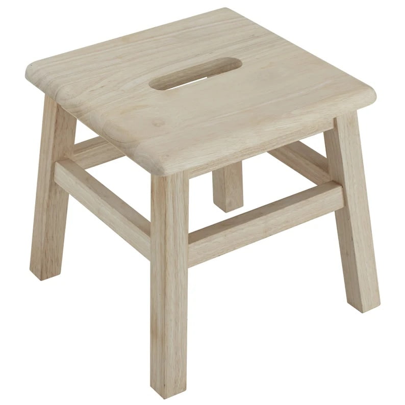Step Stool Unfinished Solid Hardwood 12.25 Inches - Walmart.com