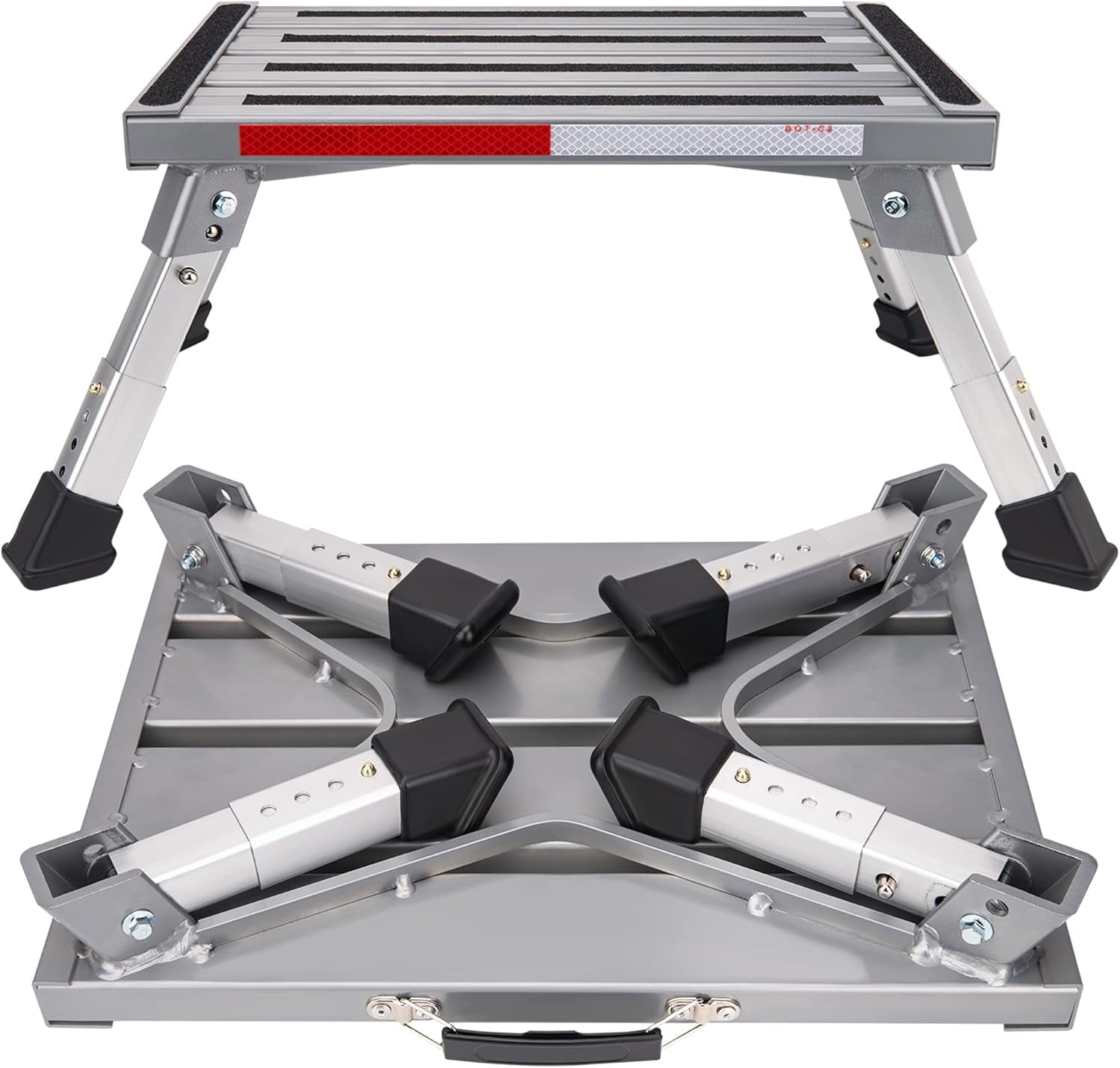 Step Stool - Well Made, Non-Slip, Lightweight, Folding Adjustable ...