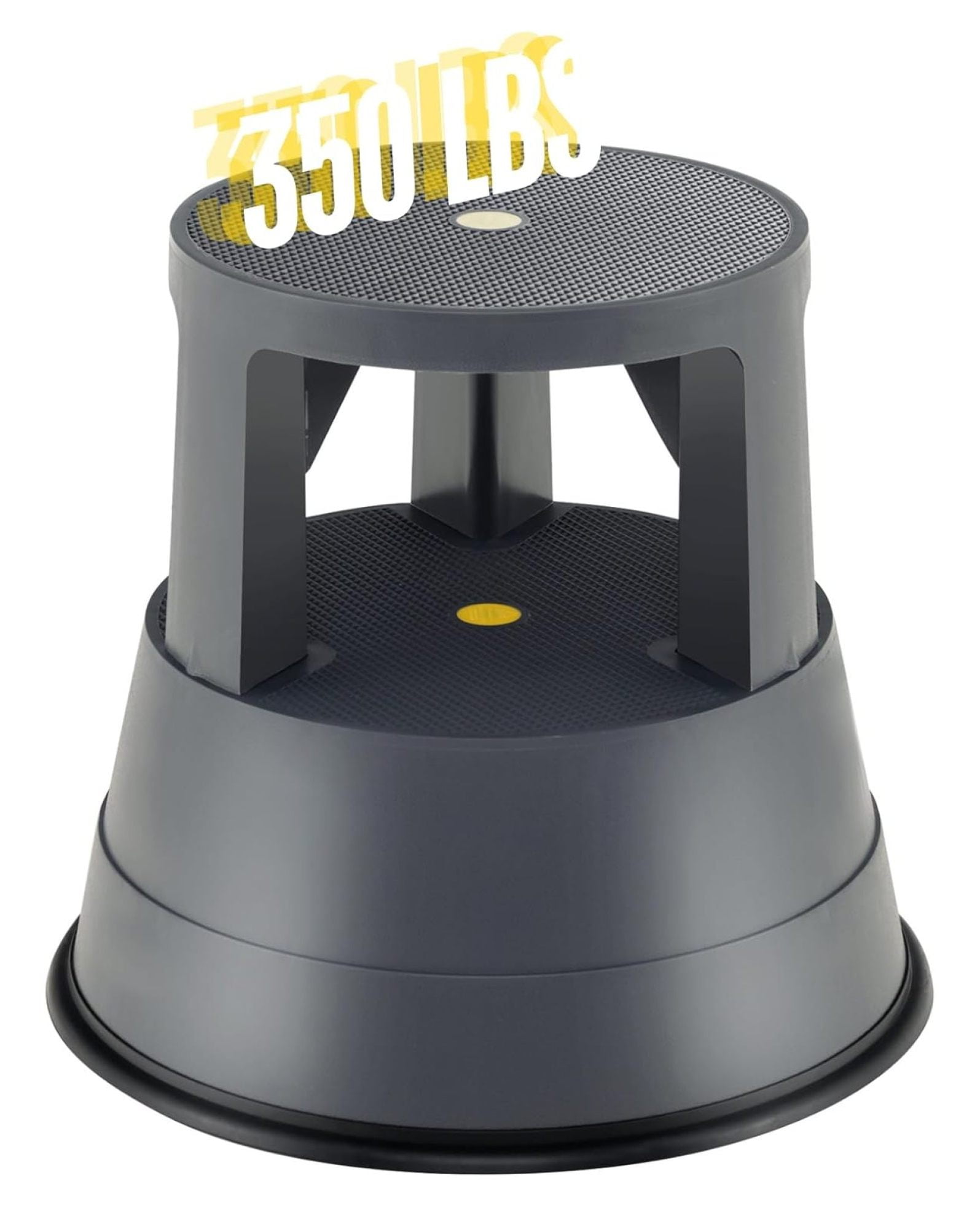 Step Stool with Wheels, Kick Step Stool Holds up to 350 lbs, Round Step ...