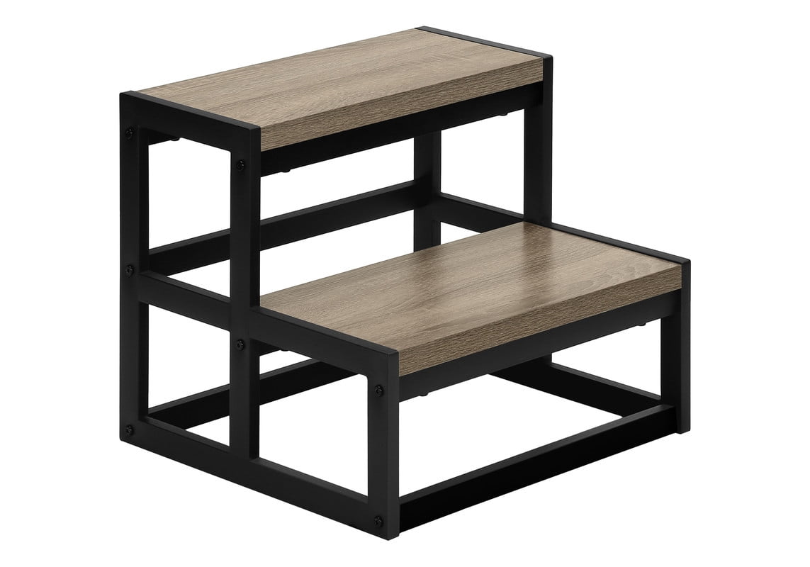 Step Stool, Wood and Metal Step for Adults Kids, Bedside Stepping Stool ...