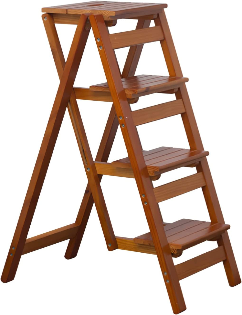 Step Stool for Adults/Step Ladder/Counter Chair, 4-Step Folding ...