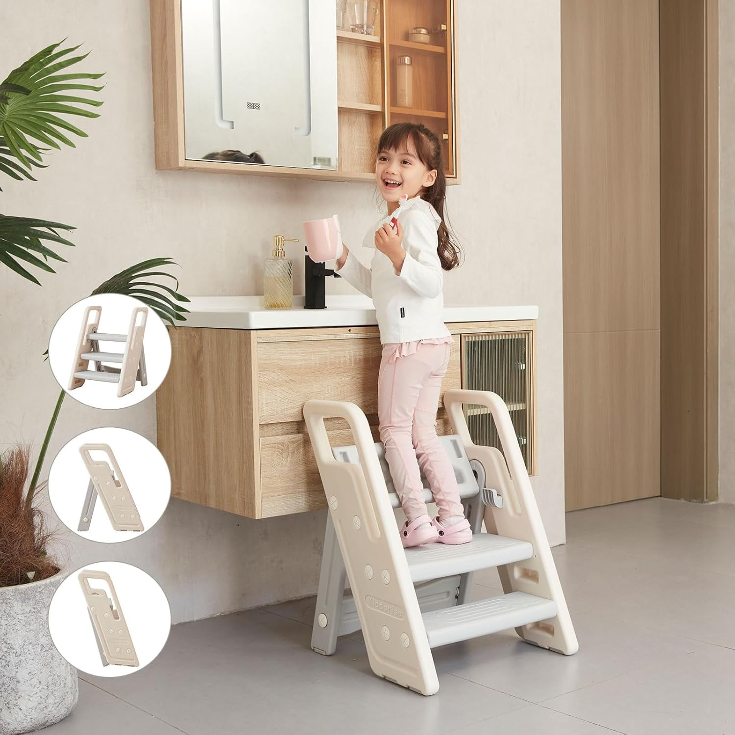 Step Stool for Bathroom Sink,Adjustable 3 to 2 Step Stools for Toilet ...