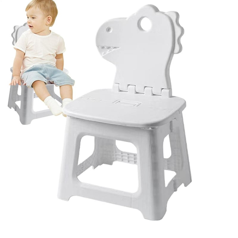 Step Stool for Kids Dinosaur Foldable with Back Support Seat Furniture ...