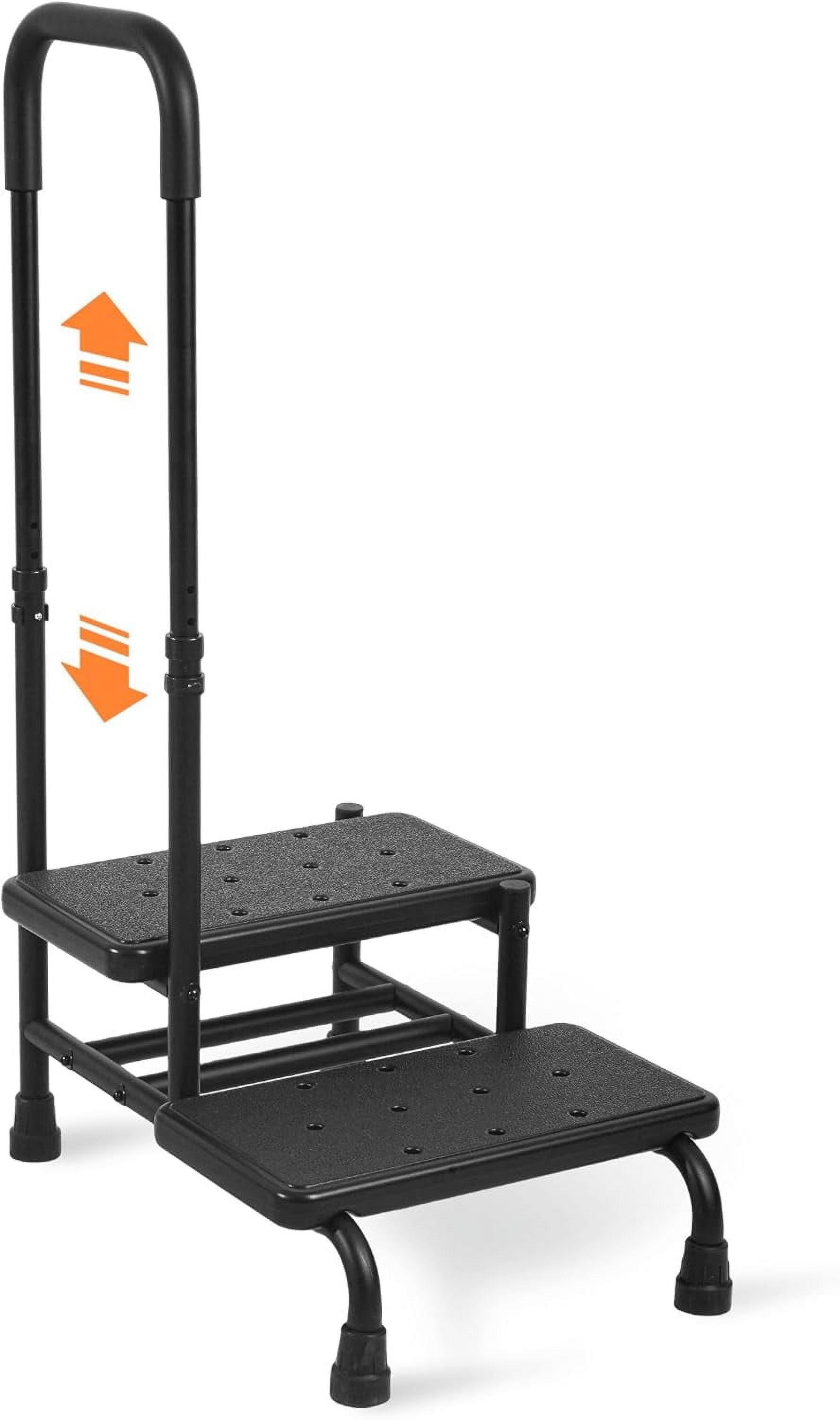 Step Stool with Handle, Holds up to 350 lbs, Heavy Duty 2 Step Stool ...