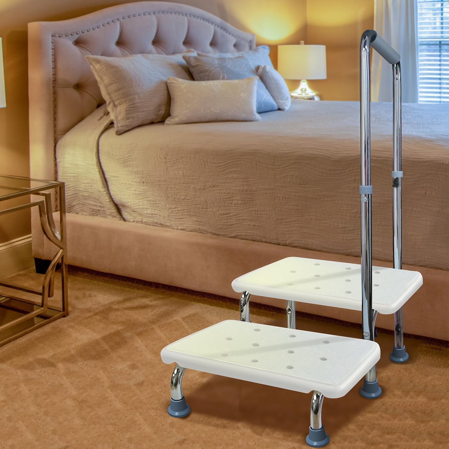 Step Stool with Handle and Non-Skid Platform, Heavy Duty 2 Steps ...