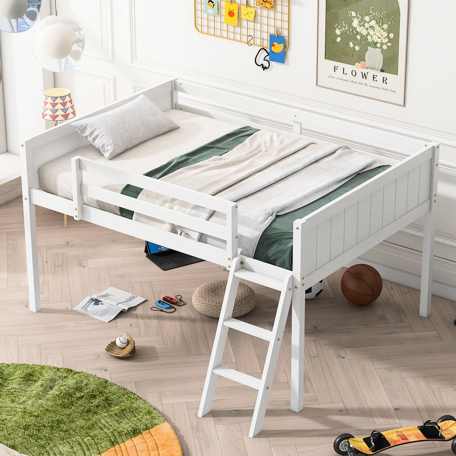 Step - by - Step Assembly / Bedroom Space / Full Size Low Loft Bed ...