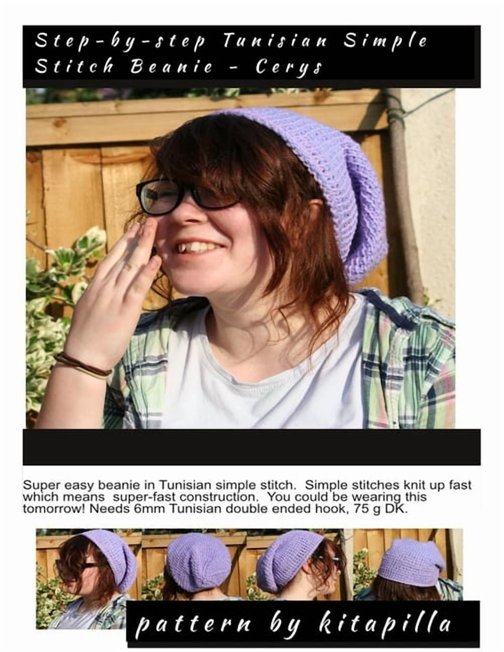 Step-by-Step Tunisian Simple Stitch Beanie - Cerys: A simple step-by ...