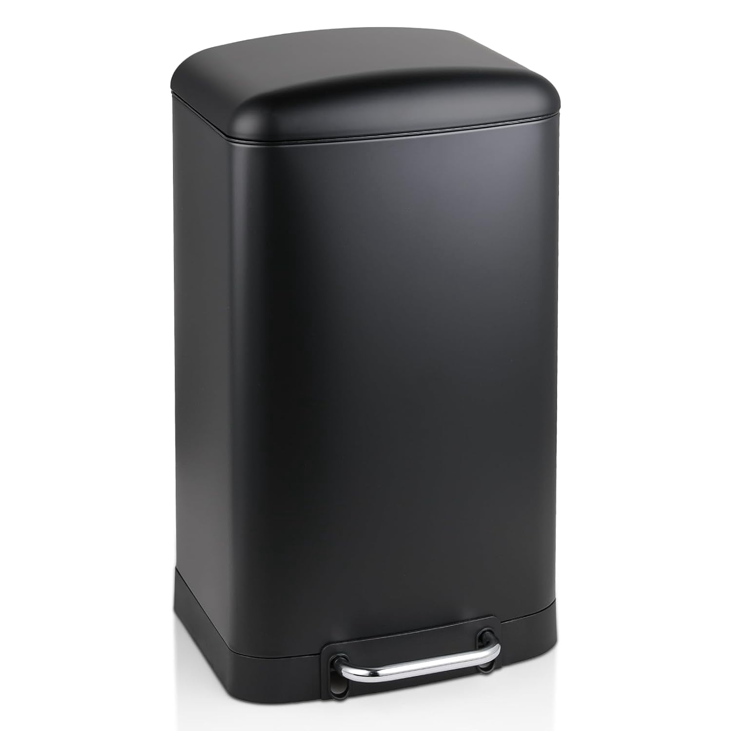 Step-on Trash Can 10.5 Gallon Garbage Can with Lid and Metal Pedal 40 ...