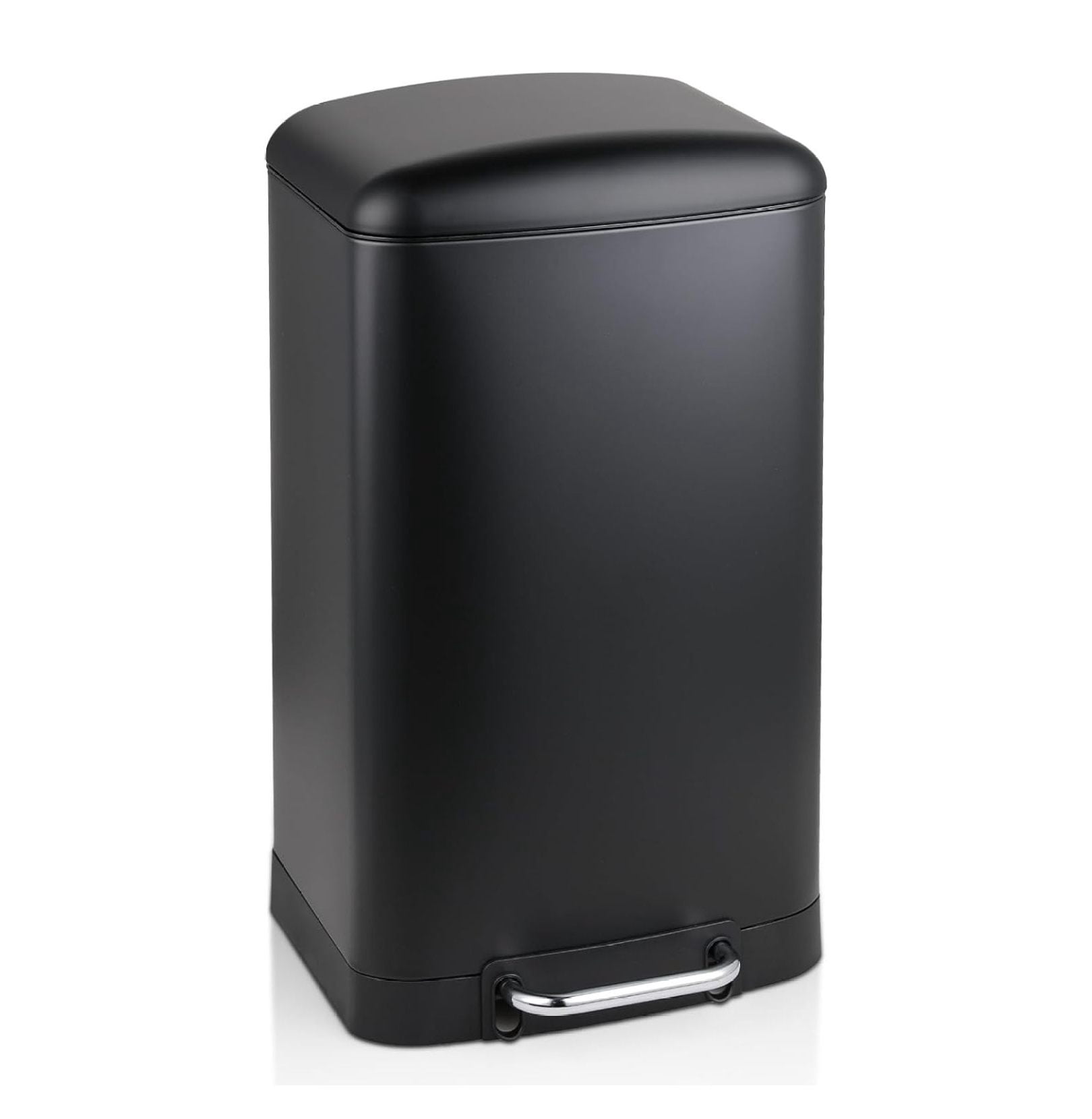 Step-on Trash Can 10.5 Gallon Garbage Can with Lid and Metal Pedal 40 ...