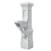 Mayne Liberty Weatherproof Traditional Plastic Mail Post in White ...