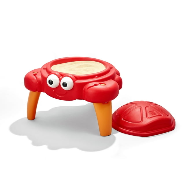 Step2 Crabbie Sandbox Red Plastic Sand Table for Toddlers with Cover 4 ...