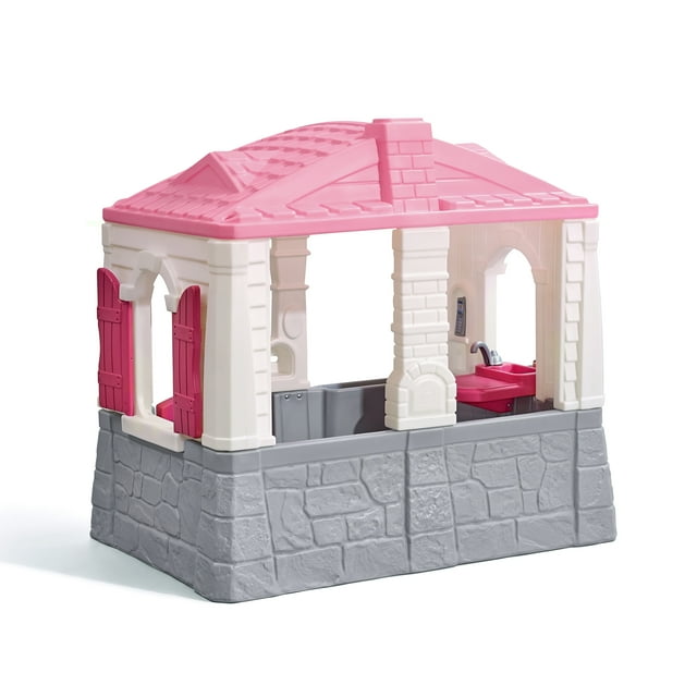 Step2 Happy Home Cottage Kids' Outdoor Playhouse with Table - Walmart.com