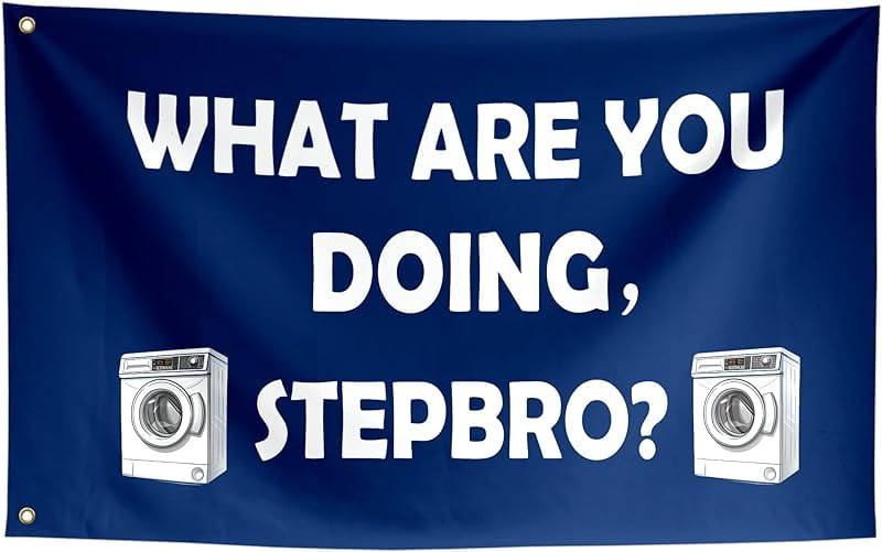 StepBRO Blue Funny Flags Meme Cool Flags Banner 3x5 ft Room Guys ...