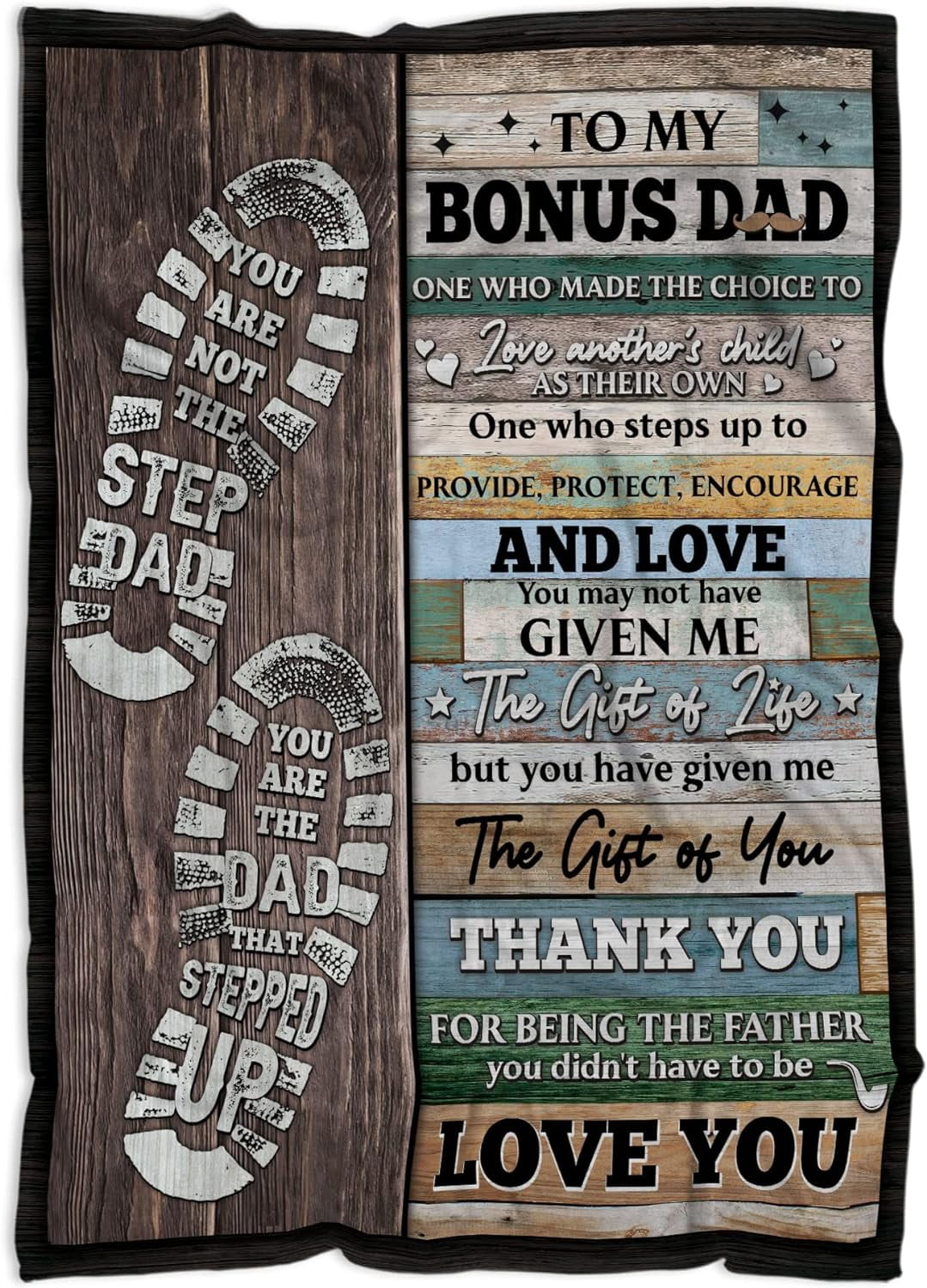 Stepdad Blanket, Dad Throw Blanket Gifts from Daughter Son, Stepdad ...