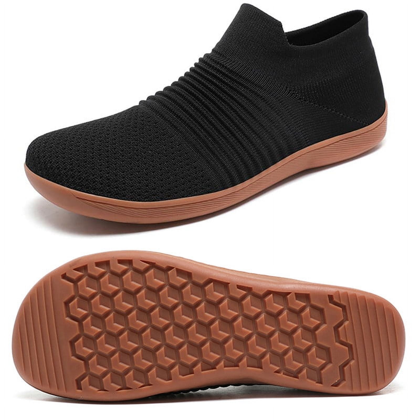 Stepedia Men's Walking Shoes Wide Toe Box Barefoot Shoes Non Slip ...