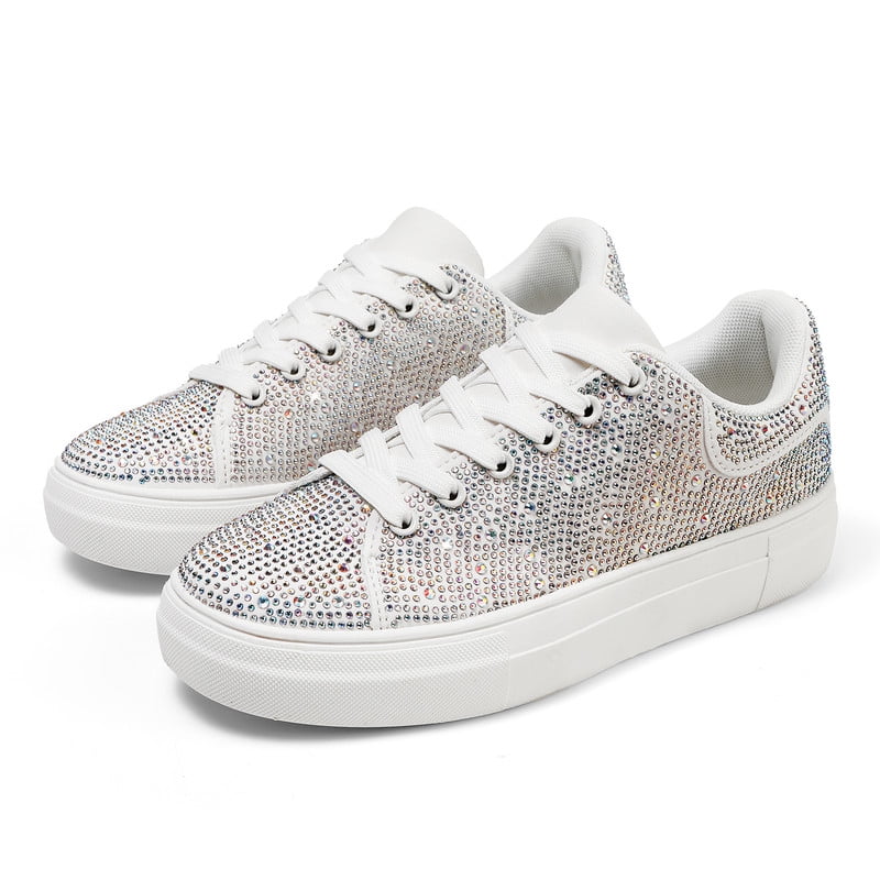 Stepedia Sparkle Rhinestone Sneakers for Women - Bling Fashion ...