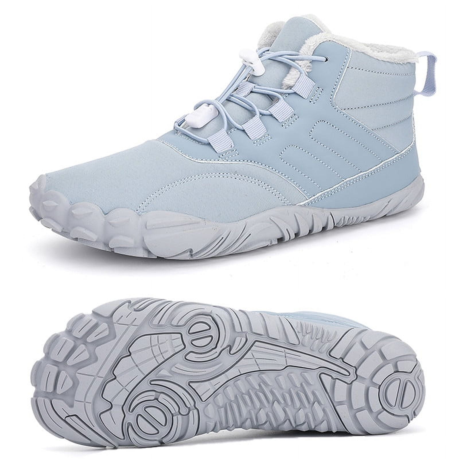 Stepedia Womens Winter Boots Minimalist Barefoot Snow Boots Zero Drop Sole Wide Toe Box, Black 7 ...