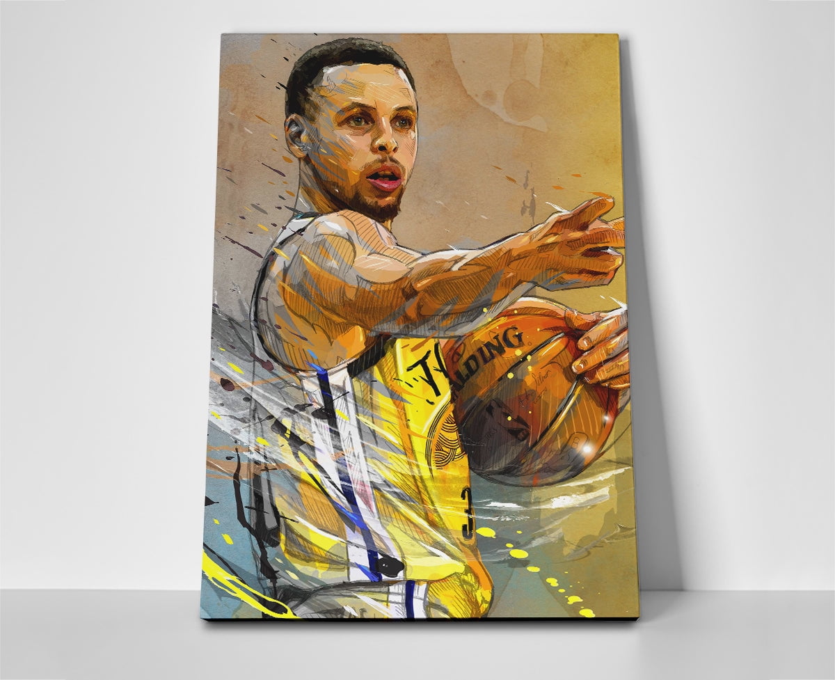 Steph Curry Artwork Poster or Wrapped Canvas - Walmart.com