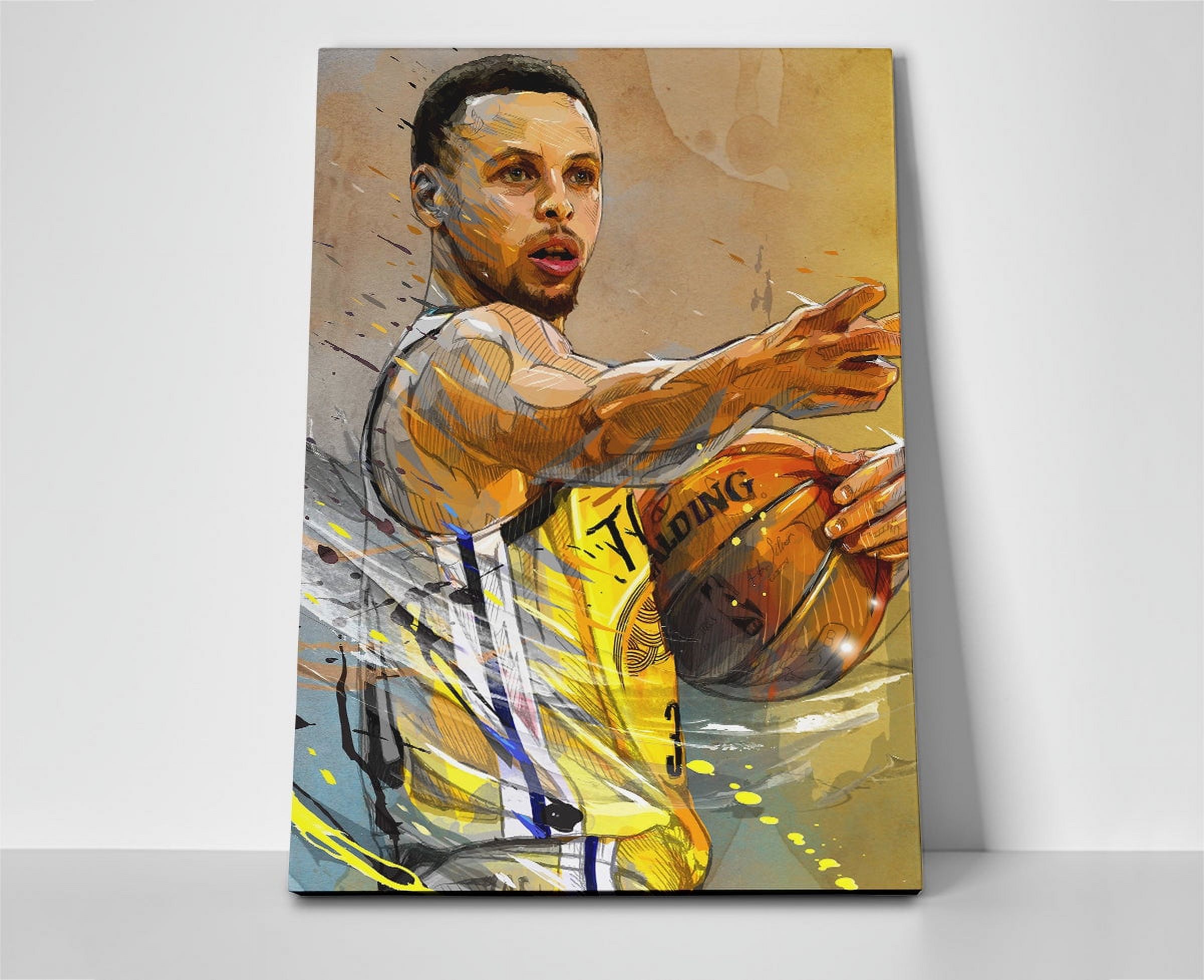 Steph Curry Artwork Poster or Wrapped Canvas - Walmart.com