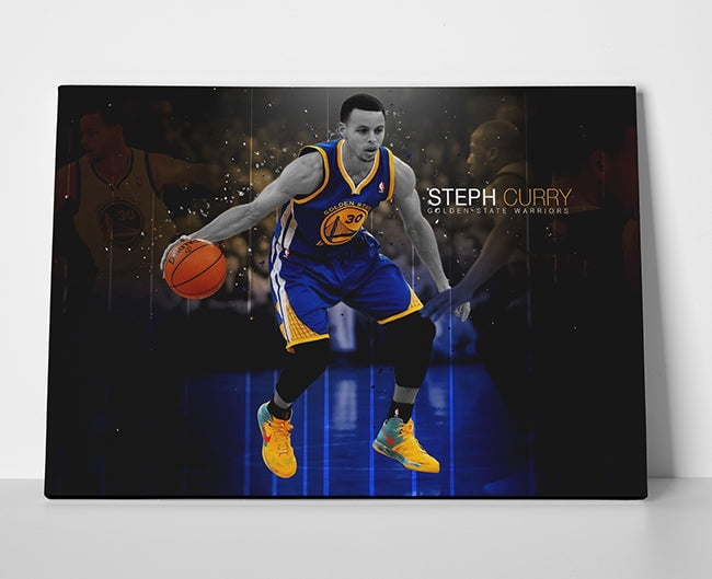Steph Curry Basketball Poster or Wrapped Canvas - Walmart.com