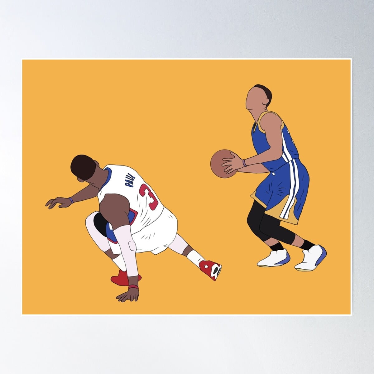 Steph Curry Crossover On Chris Paul Poster Wall Art, Modern Wall Decor ...