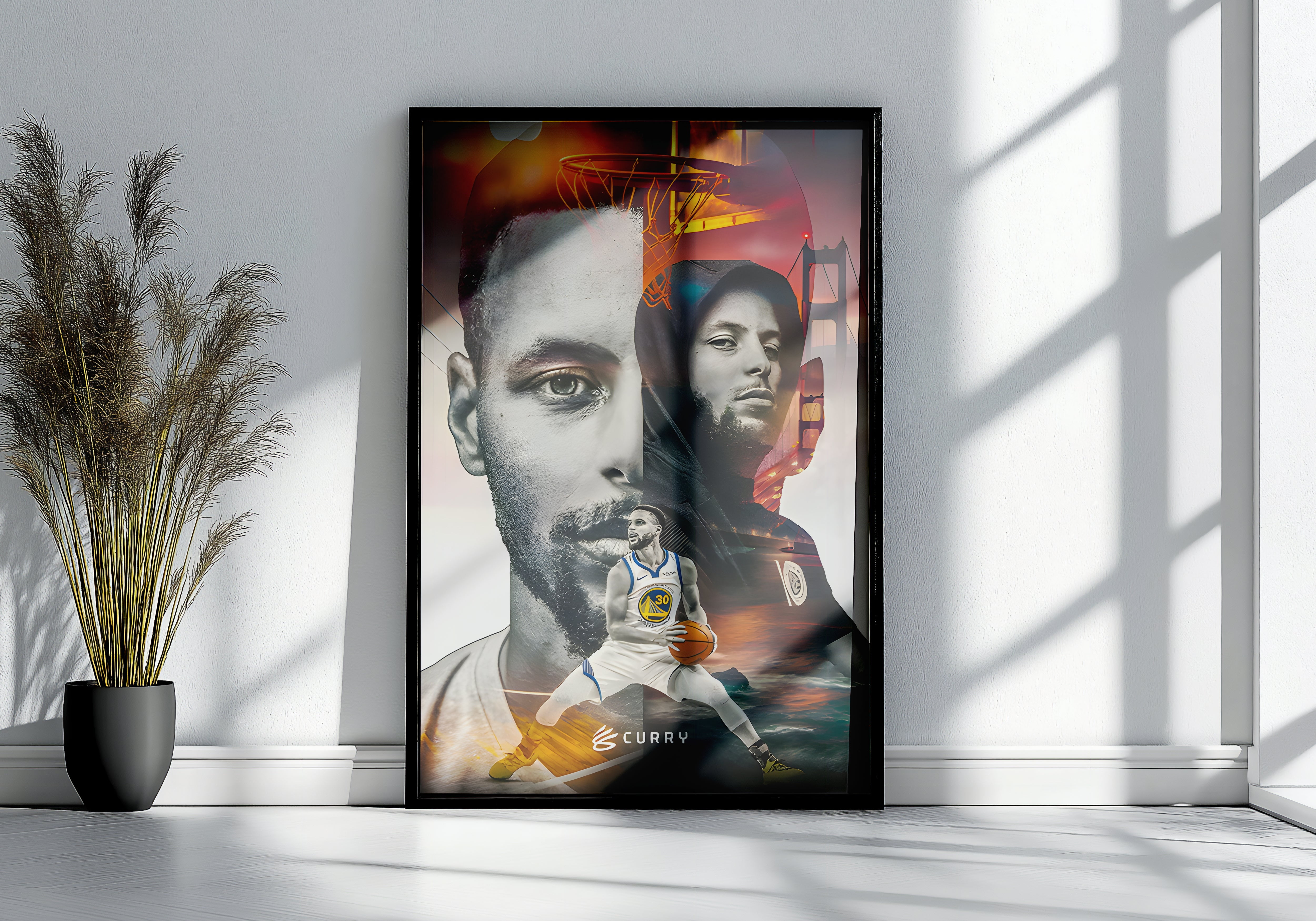Steph Curry Focus Poster or Gallery Canvas Wall Art - Walmart.com